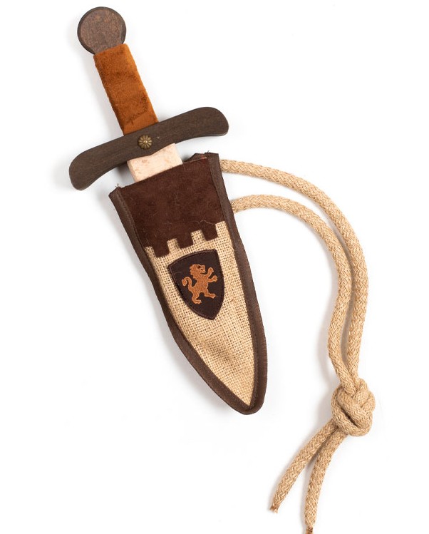 Wooden dagger with jute Scabbard