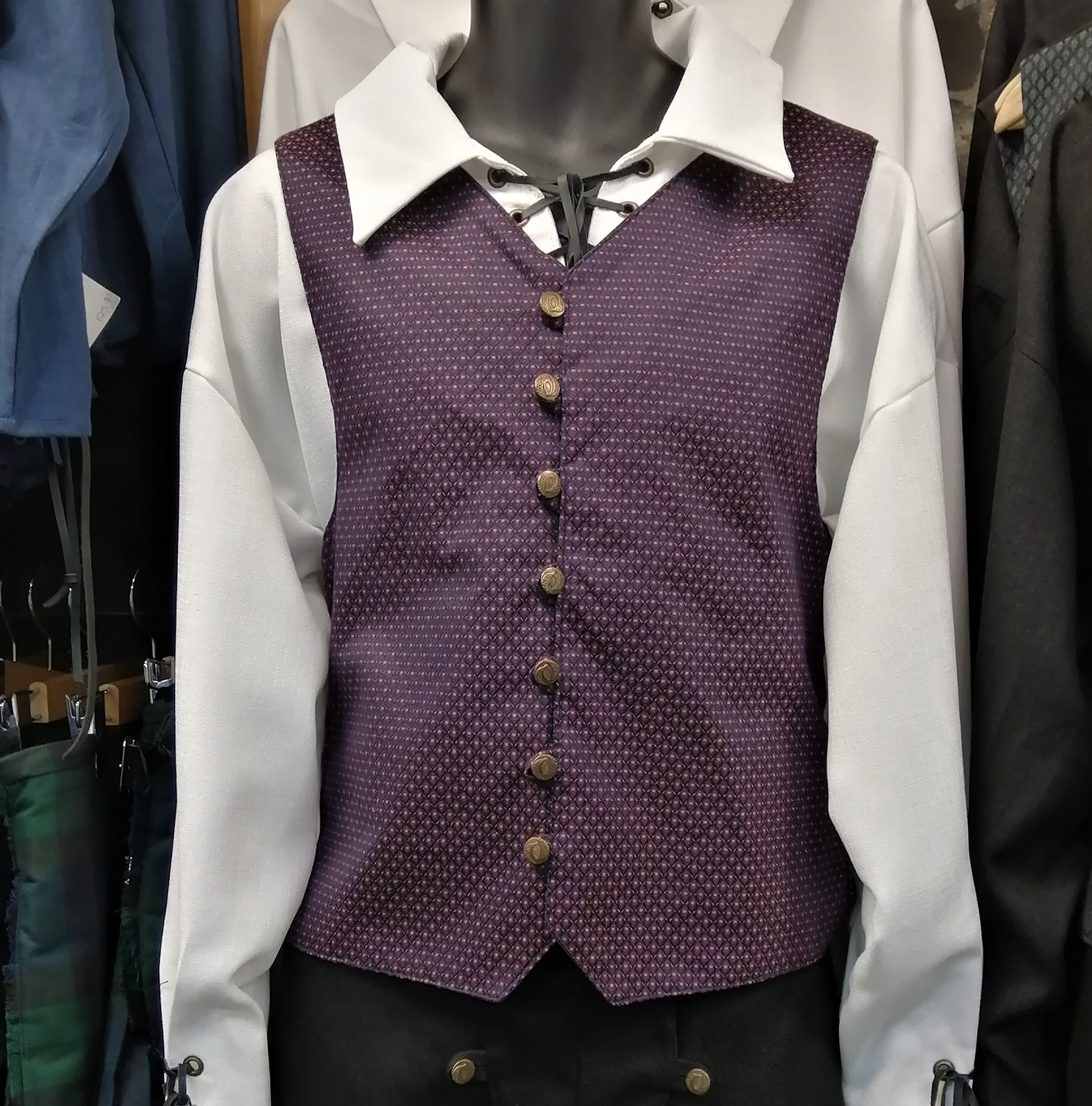 Medieval Vest Philippe - Purple