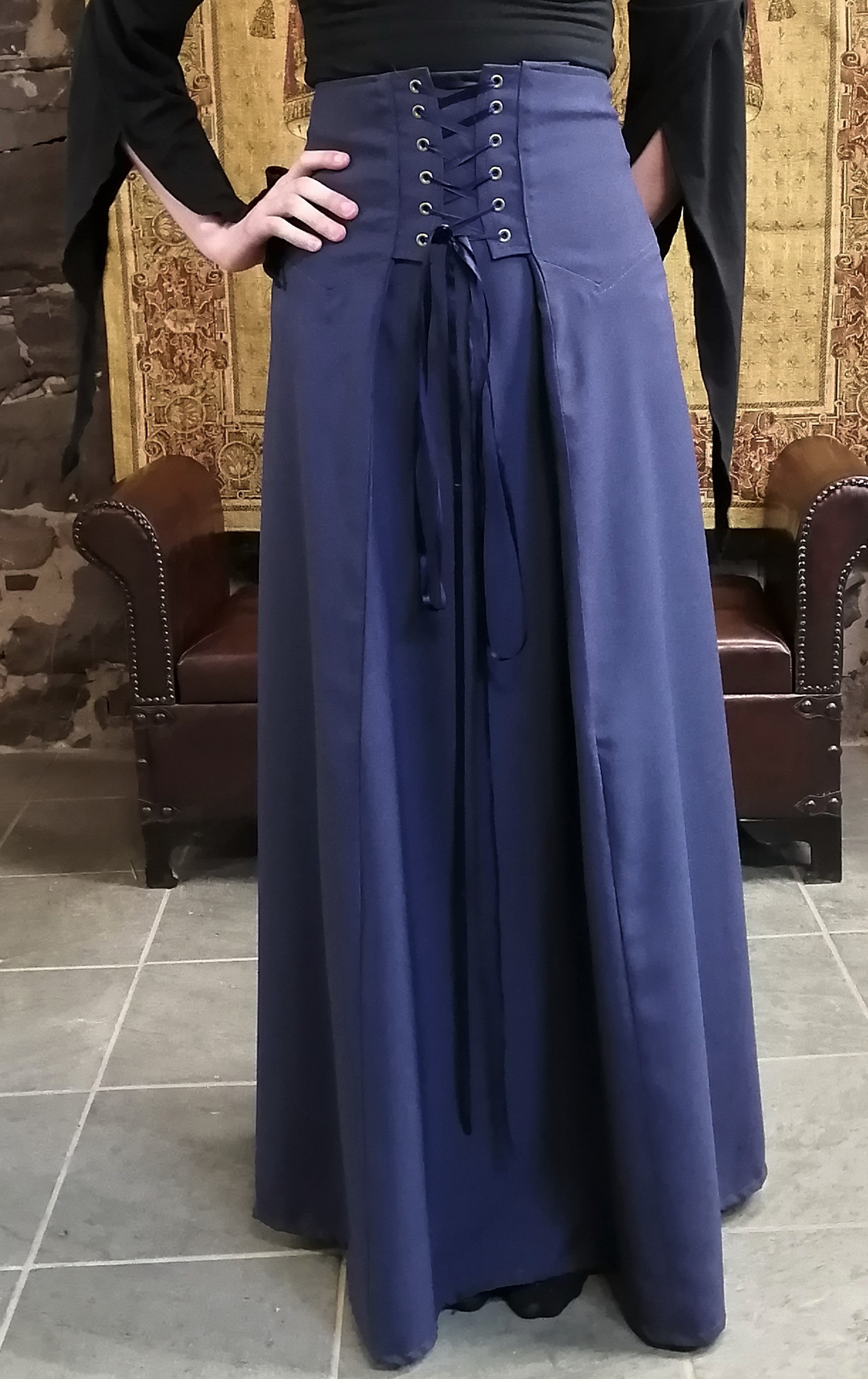Medieval Skirt Jeanne - Blue
